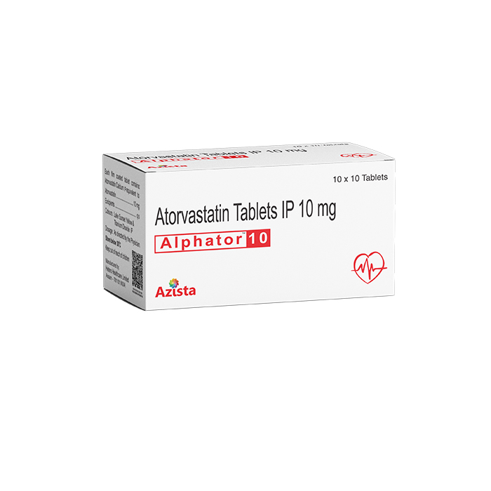 Alphator 10mg Tablets - Atorvastatin Uses, Dosage, Composition | Azista ...